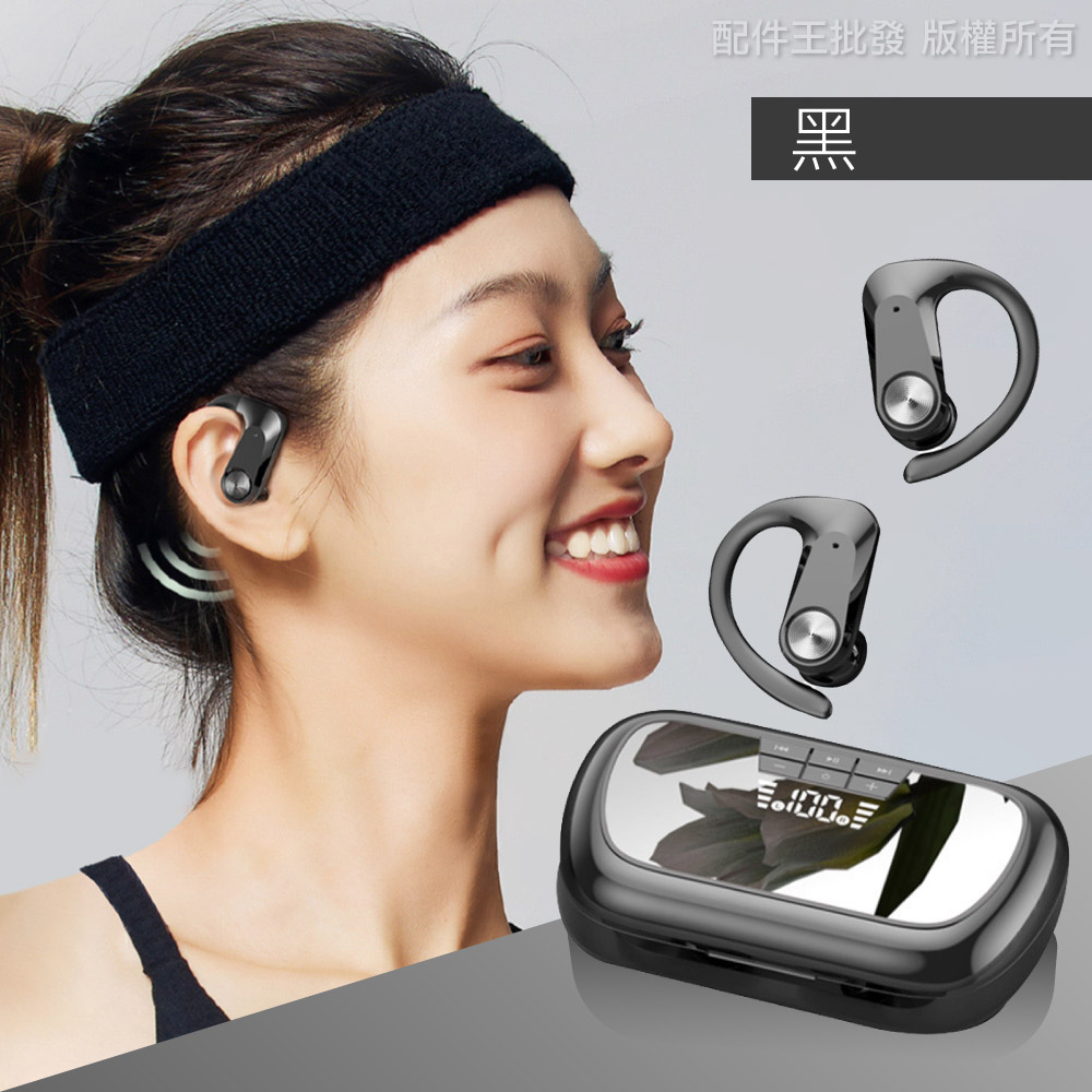 Q2S耳掛式運動藍牙耳機 掛耳式耳機 運動耳機 離線播放 連接電腦免驅動 ENC通話降噪 藍牙5.3 藍芽耳機 配件王批 | 蝦皮購物