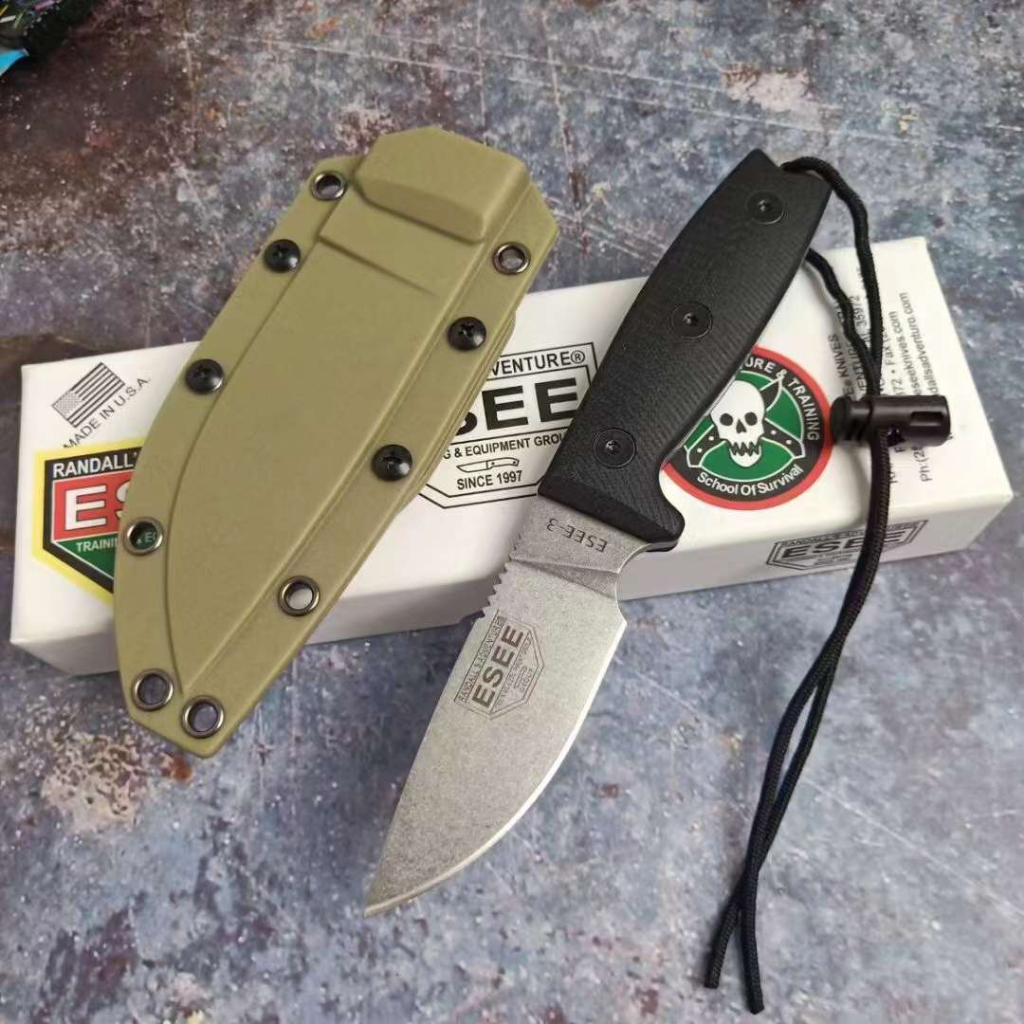 岩之鋼 ESEE-3 Rowen戰術小直刀 | 蝦皮購物