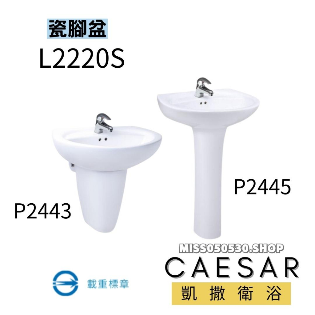 CAESAR 凱撒衛浴 L2220S P2443 P2445 瓷腳盆 面盆 臉盆 洗臉盆 洗手盆 浴室臉盆 | 蝦皮購物