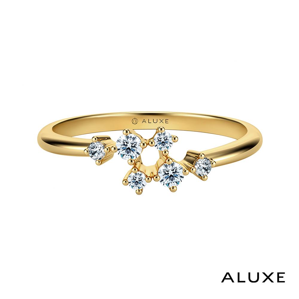 ALUXE 亞立詩 10K金 鑽石戒指 繁星閃爍 星形 RW0004 | 蝦皮購物