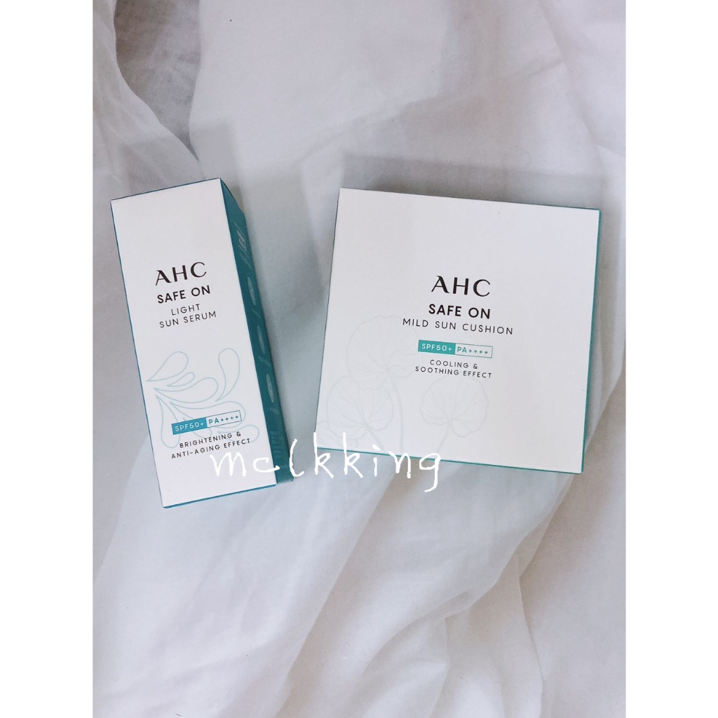 全新 AHC 超水感淨亮涼感防曬精華 40ml 積雪草純物理涼感防曬氣墊 25g | 蝦皮購物