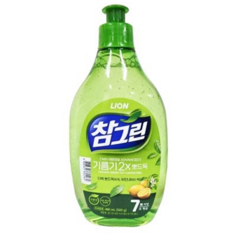 韓國製造 CJ LION濟州綠茶 7秒去油洗碗精500ml | 蝦皮購物
