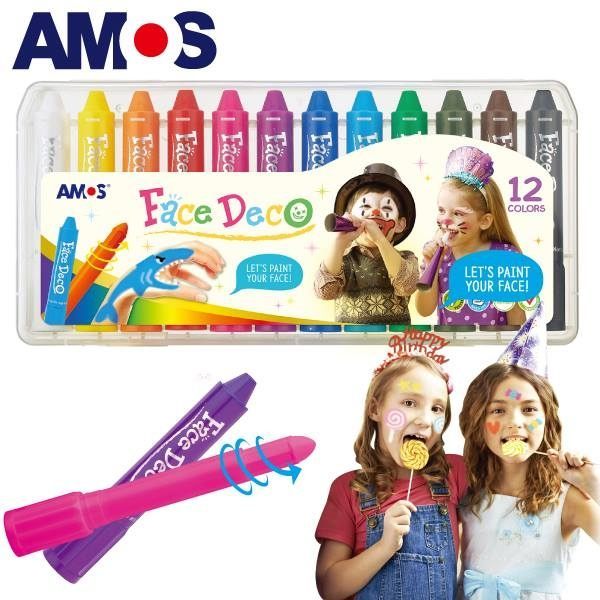 【AMOS】12色人體彩繪棒(符合化妝品安全法規)產地:韓國 | 蝦皮購物