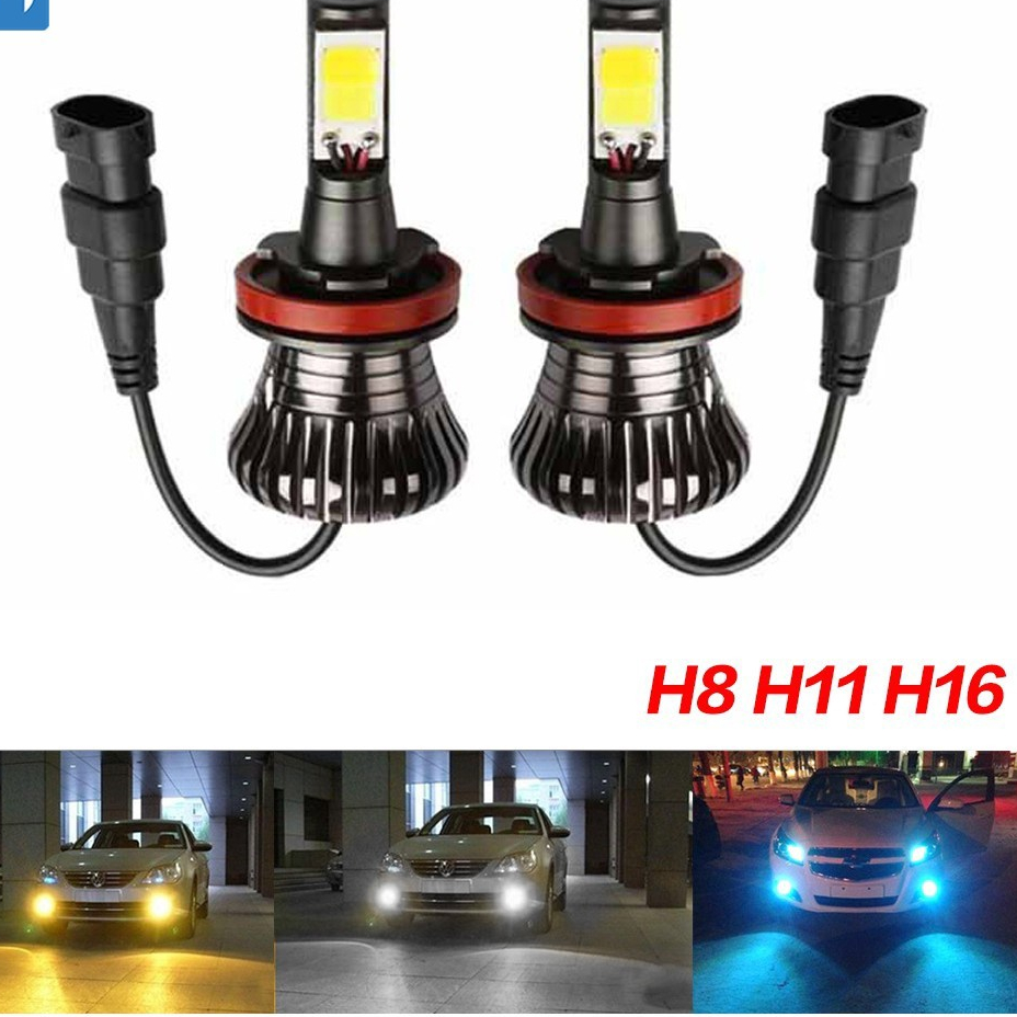 H8 H11 H16 LED霧燈 爆閃雙色霧燈altis霧燈 vios Camry YARiS 專用霧燈直上 | 蝦皮購物