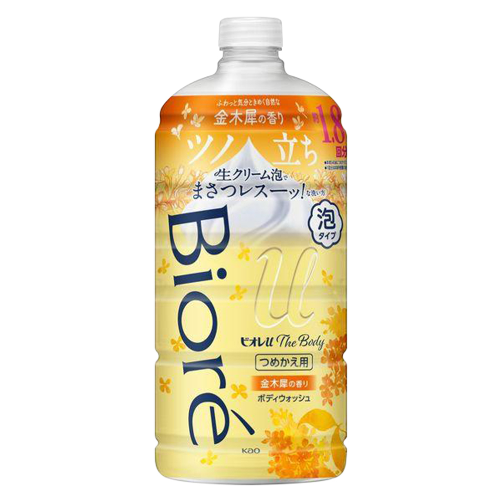 日本 花王 蜜妮 Biore u The Body 新綿密 泡沫 沐浴乳 金木犀香 滋養柔膚 540ml 補充瓶 雷老闆 | 蝦皮購物