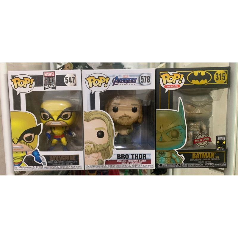 （全新）FUNKO POP 547 578 315 DC 80週年漫威80週年 初版金鋼狼 蝙蝠俠 復仇者聯盟 大肚索爾 | 蝦皮購物