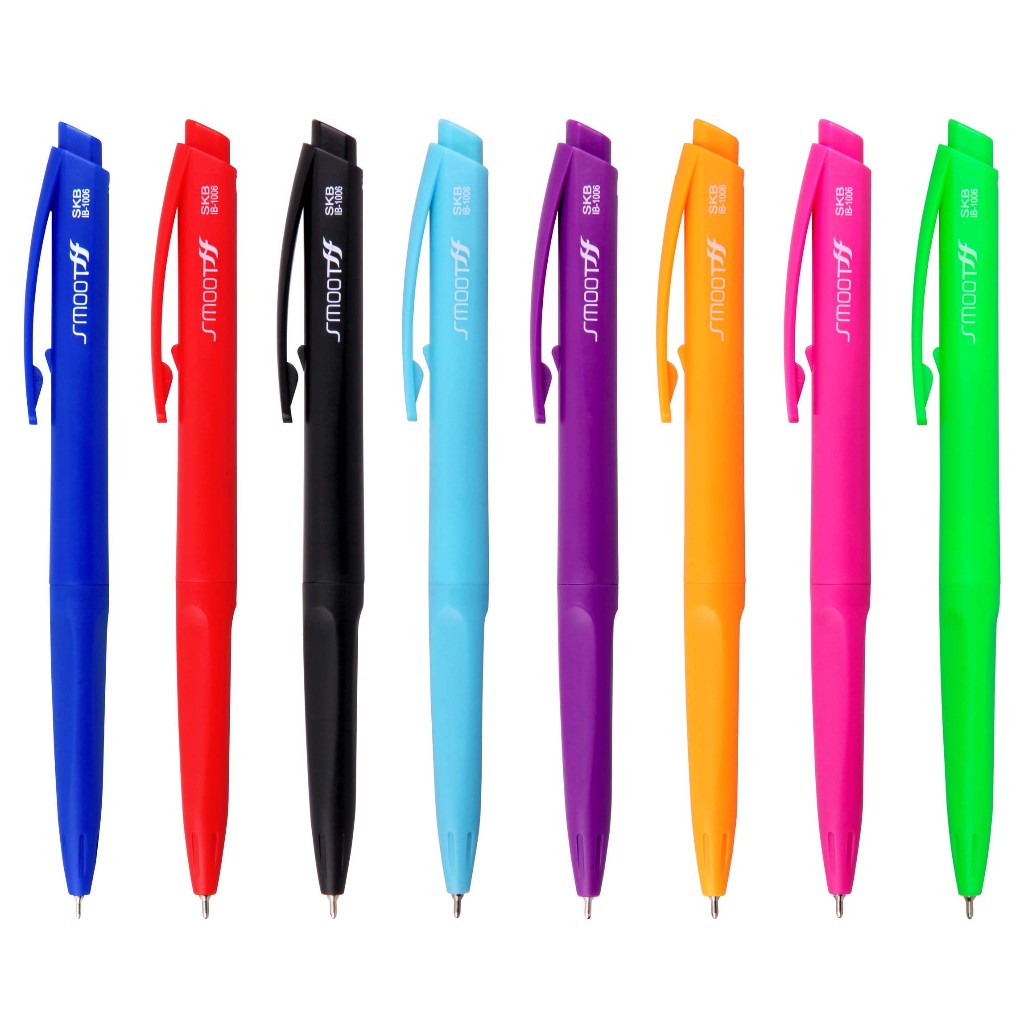 SKB IB-1006 舒活炫彩 中油筆 原子筆 0.6mm 熱賣款 自動原子筆 廣告筆 批發 好愛買 隱藏版 | 蝦皮購物