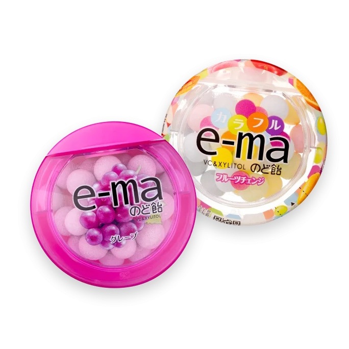 全新 現貨 日本 UHA 味覺糖 e-ma 綜合水果 葡萄 風味 33g 喉糖 蘋果 糖果 ema 柳橙 芒果 水蜜桃 | 蝦皮購物