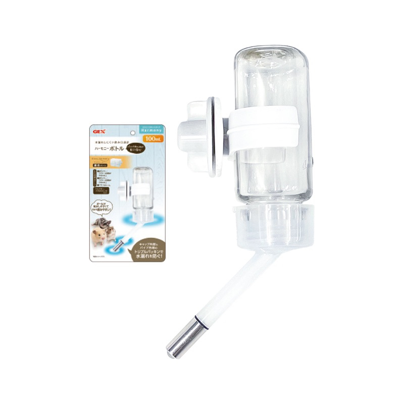 【富鼠品】 GEX 66150 愛鼠透視屋不易漏水瓶100ml 150ml 倉鼠水瓶 倉鼠水壺 Gex水瓶 黃金 三線 | 蝦皮購物