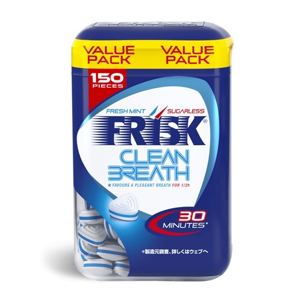 現貨🔥 Frisk 🇯🇵日本Frisk Clean Breath 薄荷爽喉糖 150枚 (清涼型/超激酷涼型) | 蝦皮購物