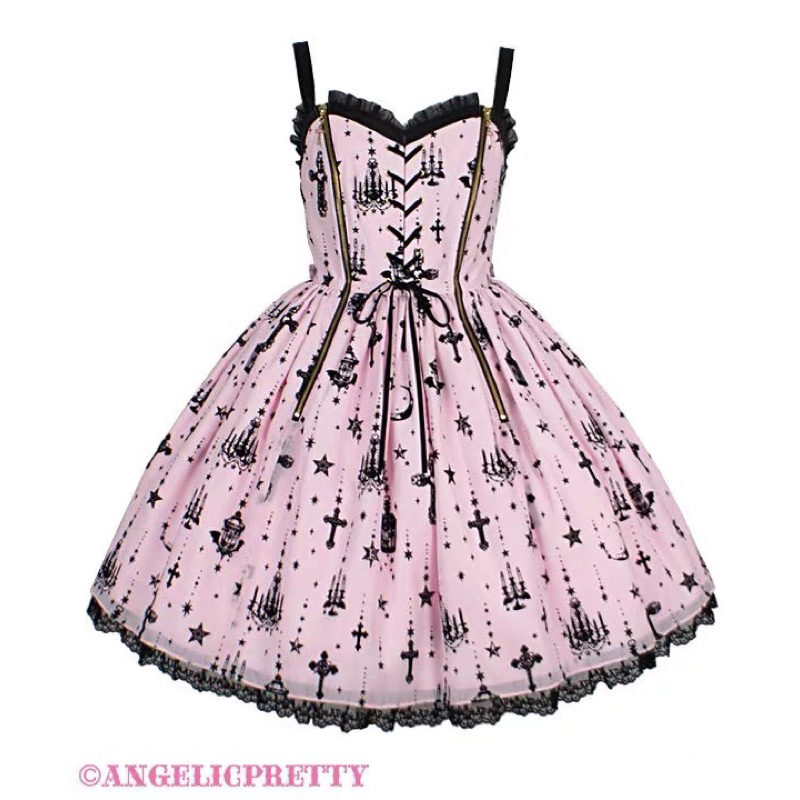 全新 現貨 AP anelic pretty holy 十字架 jsk lolita 粉色 日牌 日本 蘿莉塔 裙子 | 蝦皮購物