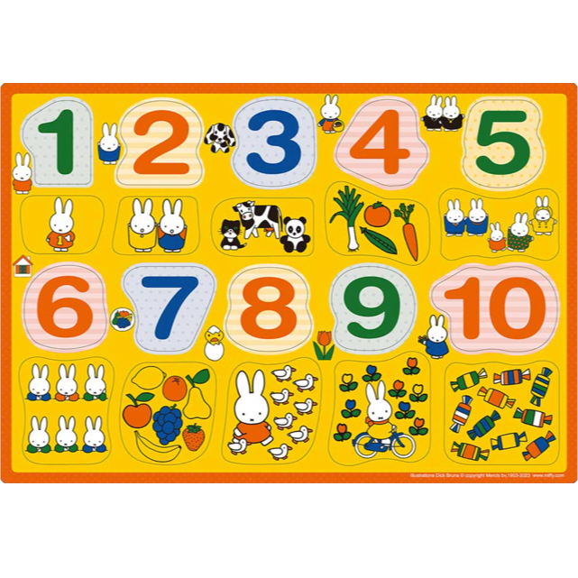 【小巷】幼兒拼圖 Miffy 米飛兔 數字 (Epoch, 25-214, 20片, 不規則拼圖, 日本拼圖) | 蝦皮購物