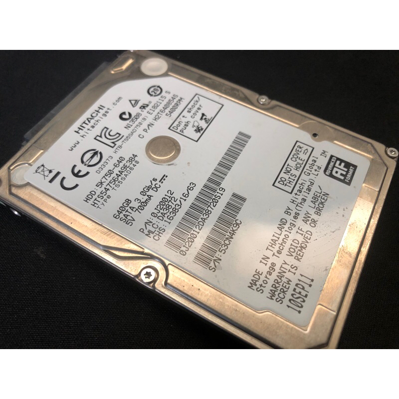 二手良品，日立，640G，2.5吋硬碟 | 蝦皮購物