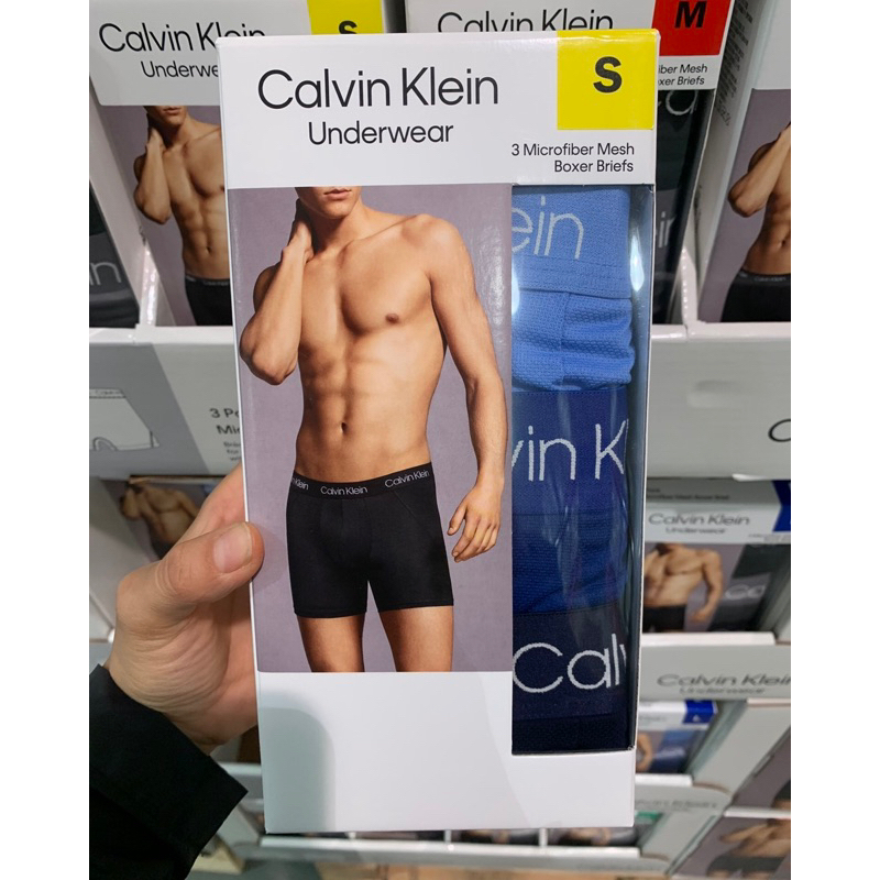 免運優惠一天🔥現貨開發票🔥好市多 Calvin Klein 男彈性內褲三入組 CK 四角內褲 平織平口內褲 透氣 平口褲 | 蝦皮購物