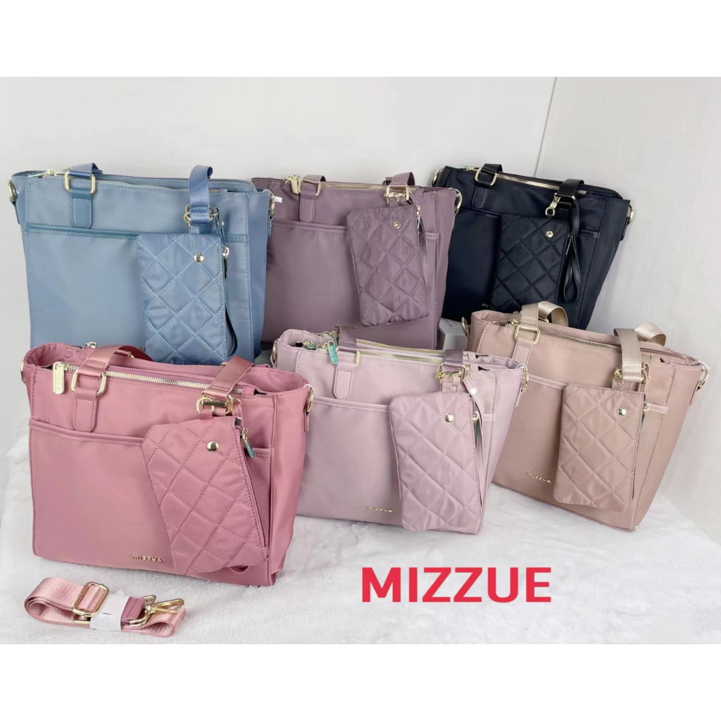 (台灣現貨6色) MIZZUE 托特包 上班族 大容量 防水尼龍 購物袋 斜背.肩背 附小包 XW054 | 蝦皮購物