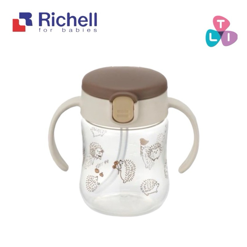 小孩不買單｜近全新 Richell 日本利其爾 TLI吸管水杯200ML | 蝦皮購物