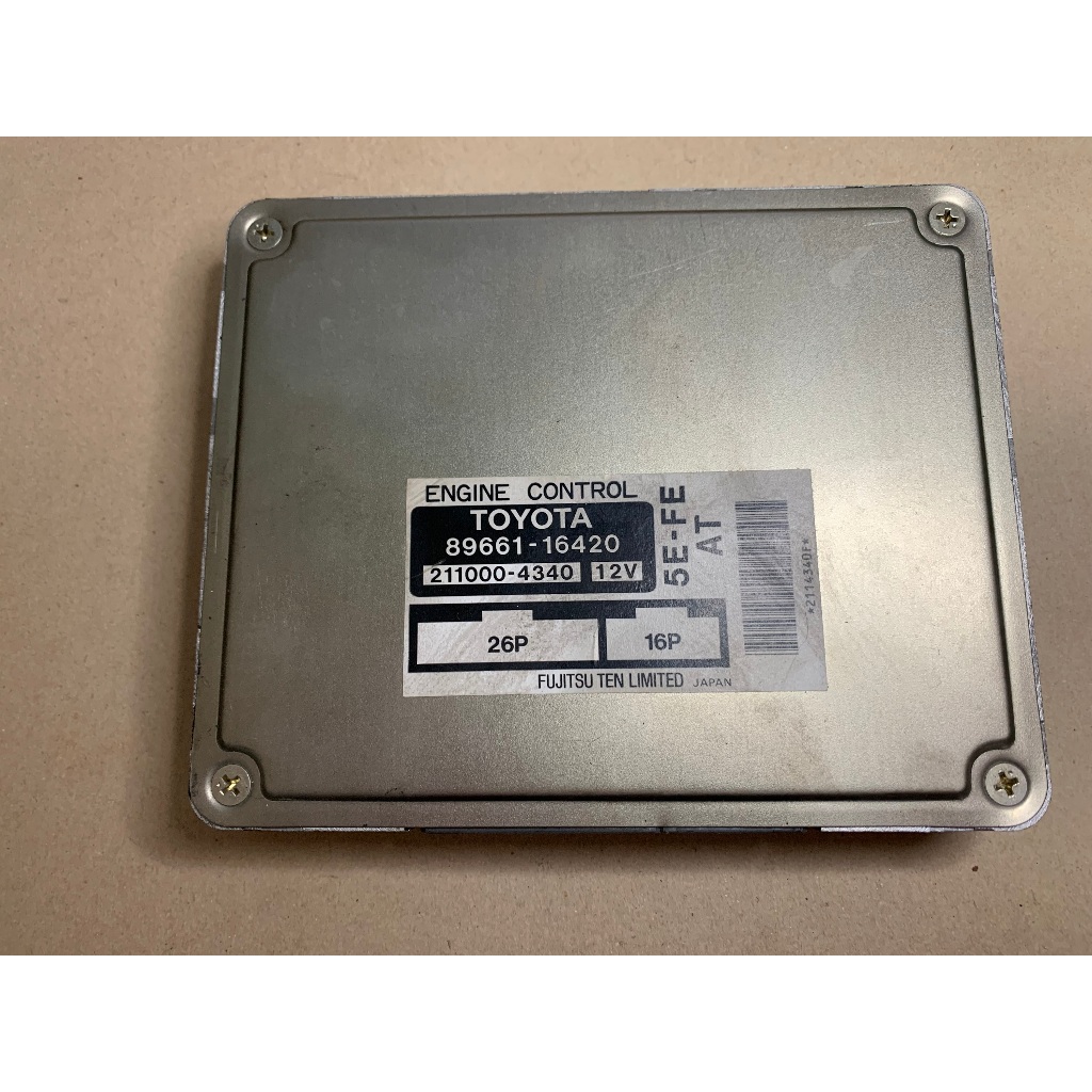 Toyota 豐田 Tercel 引擎電腦 ECU 89661-16420 中古汽車零件 | 蝦皮購物