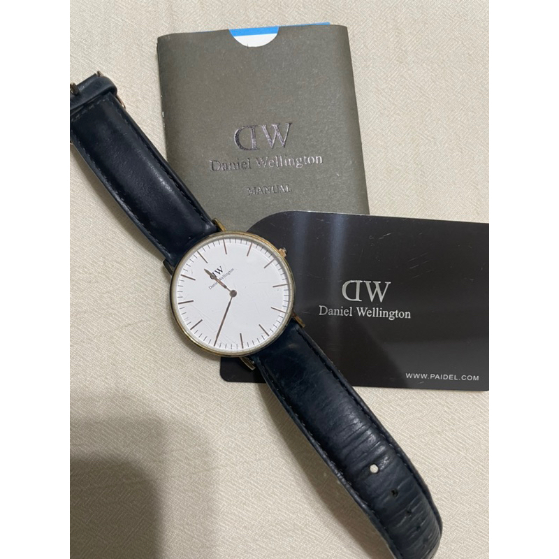 二手*DW皮革腕錶 36mm錶面微刮痕 | 蝦皮購物
