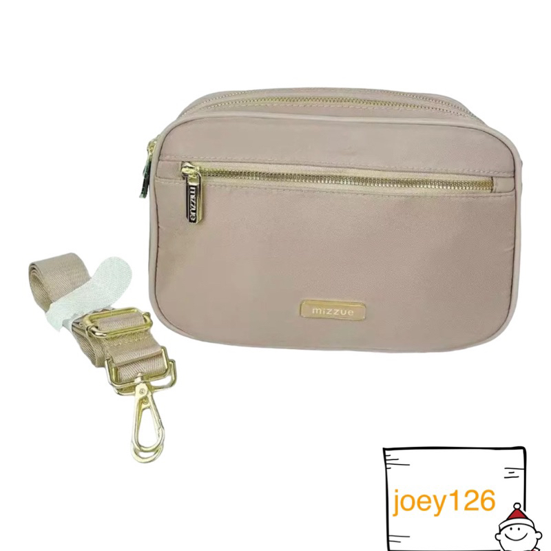 Mizzue 雙層拉鍊尼龍側背包 台灣現貨 防潑水尼龍斜背包 大容量肩背包 女生側背包 春節包包Joey126 | 蝦皮購物