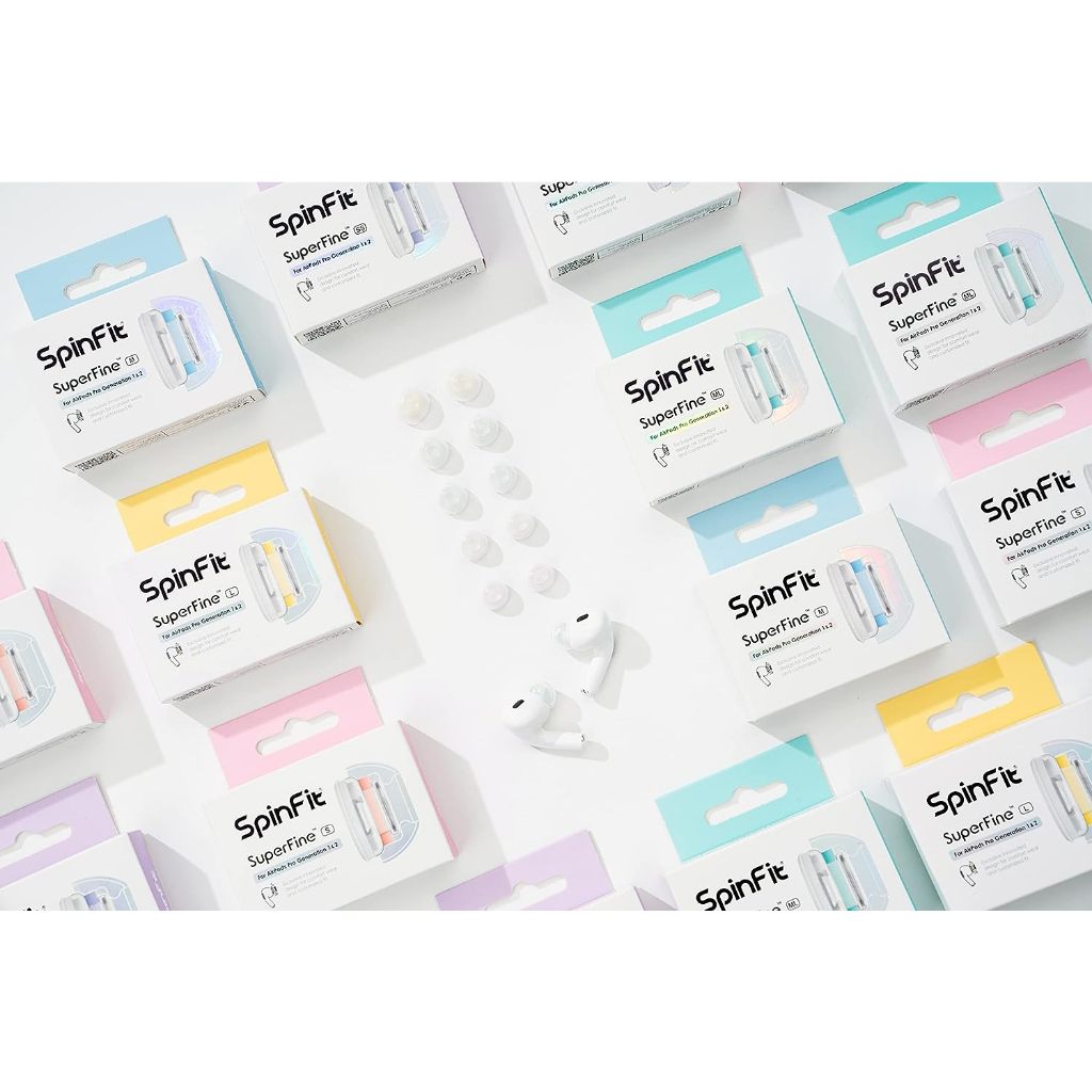 ｛音悅音響｝SpinFit SuperFine ™ AirPods Pro 1 & 2 專用 矽膠耳塞 公司貨 1盒1對 | 蝦皮購物