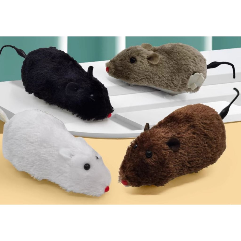 Wind Up Fake Toy Mouse Rat Cat Dog Pet Trick Plush Prank Kid | 蝦皮購物