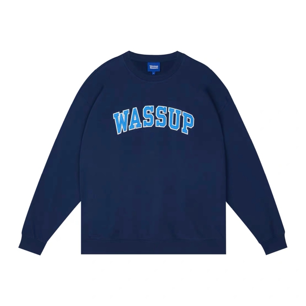 [SWISH] 自選品牌Wassup House- 經典貼布logo大學T（預購） | 蝦皮購物
