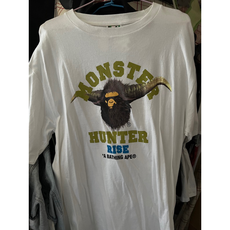 MONSTER HUNTER RISE x A BATHING APE (Bape) 魔物獵人聯名短T | 蝦皮購物