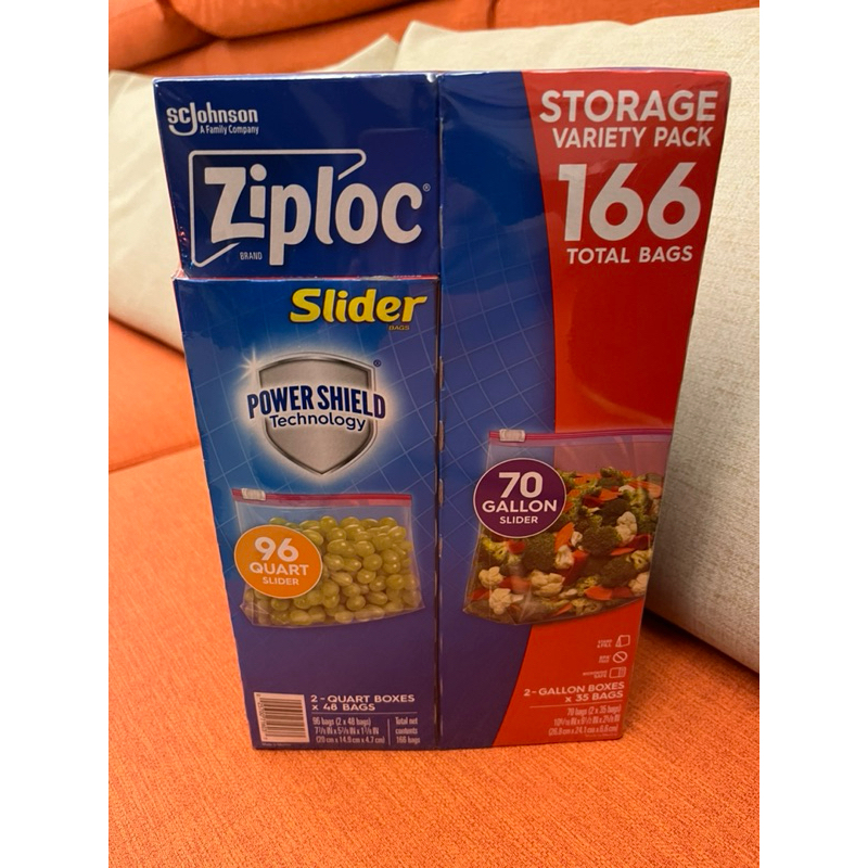 ZIPLOC 密保諾 拉鍊式保鮮夾鍊袋一組70大袋+96小袋 709元--可超取付款 | 蝦皮購物