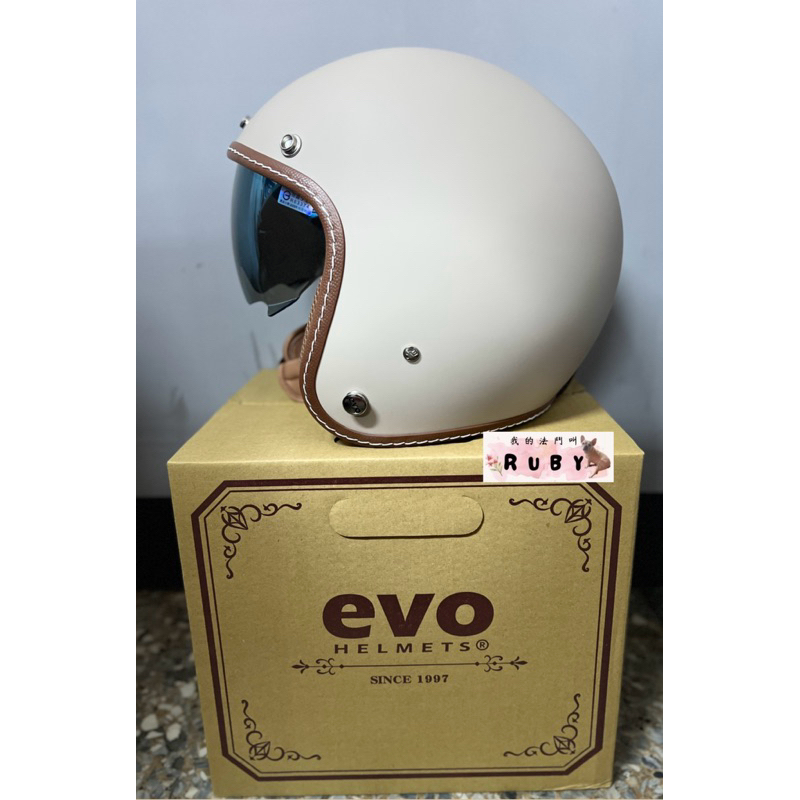 《EVO製造》CA312｜艾莉莎_ALISA(凉感系列)騎士帽 復古安全帽 電鍍片 內墨鏡 可拆洗 🎁（送安全帽套 | 蝦皮購物