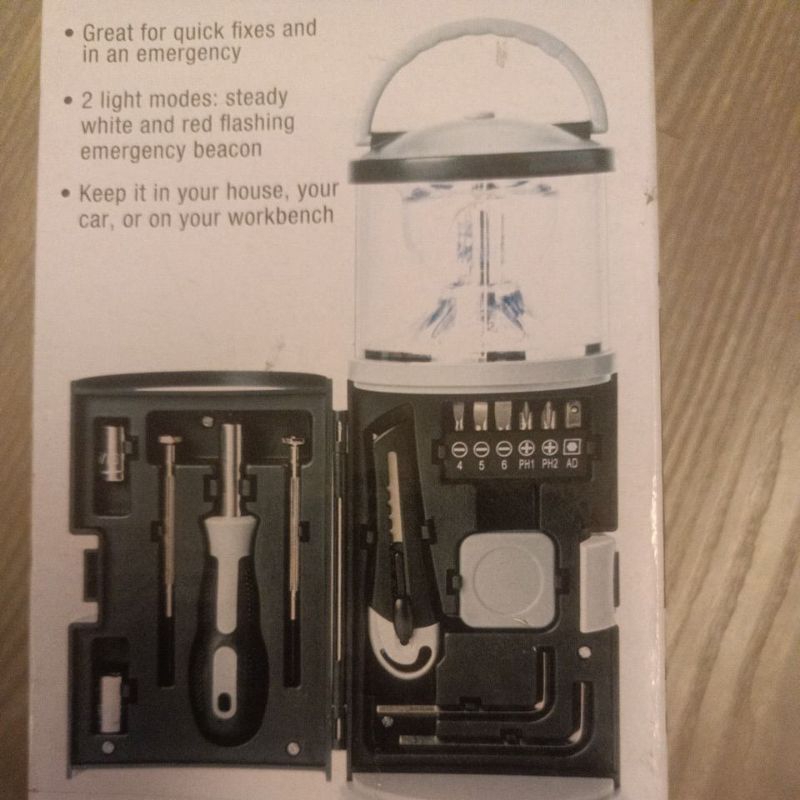 lantern & tool kit 多功能 手提燈 LED 燈籠燈 15合一 工具組 露營 釣魚 維修 健行 高亮度 | 蝦皮購物