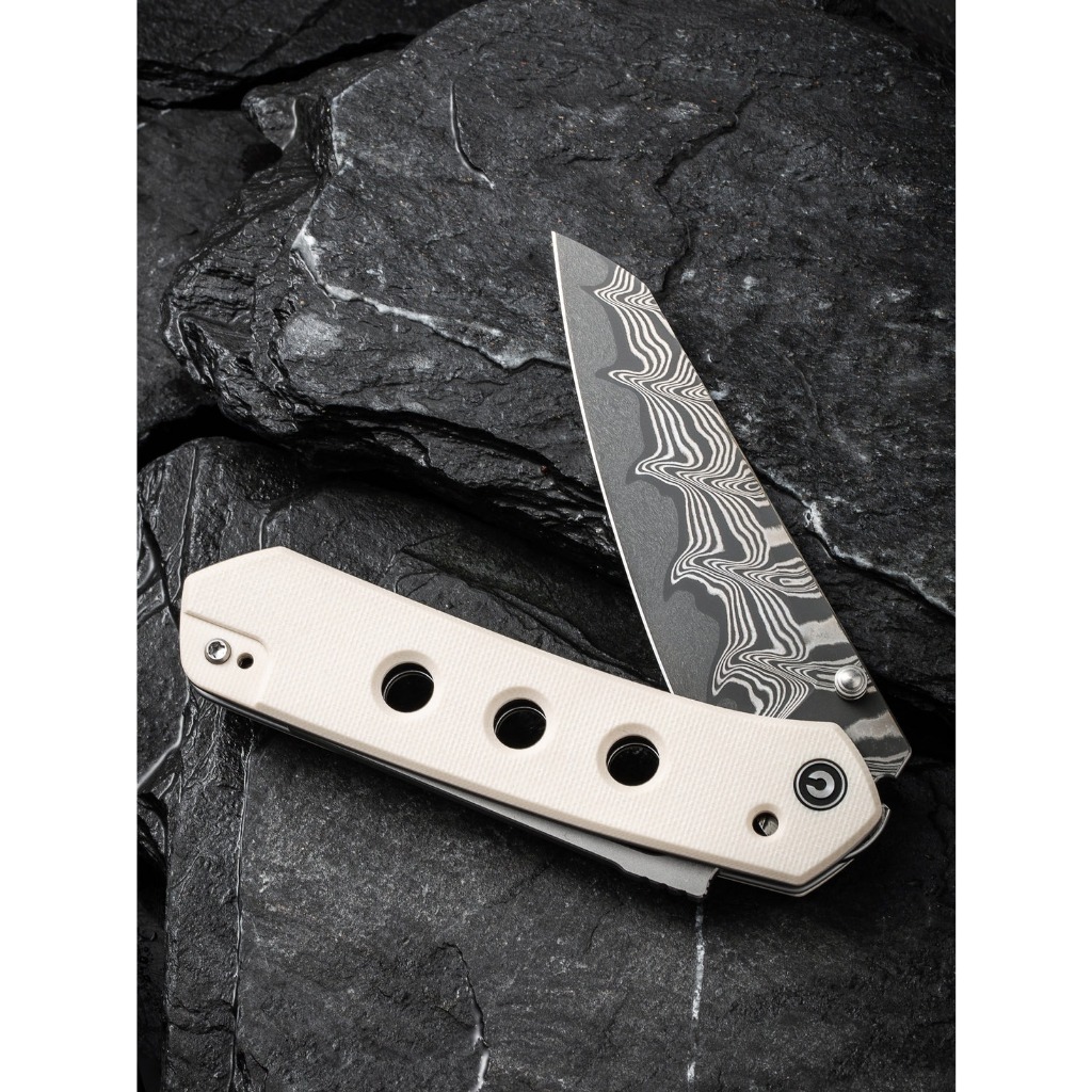 We Knife/Civivi Vision FG象牙白G10柄折刀(大馬士革鋼)/Snecx Tan設計 | 蝦皮購物