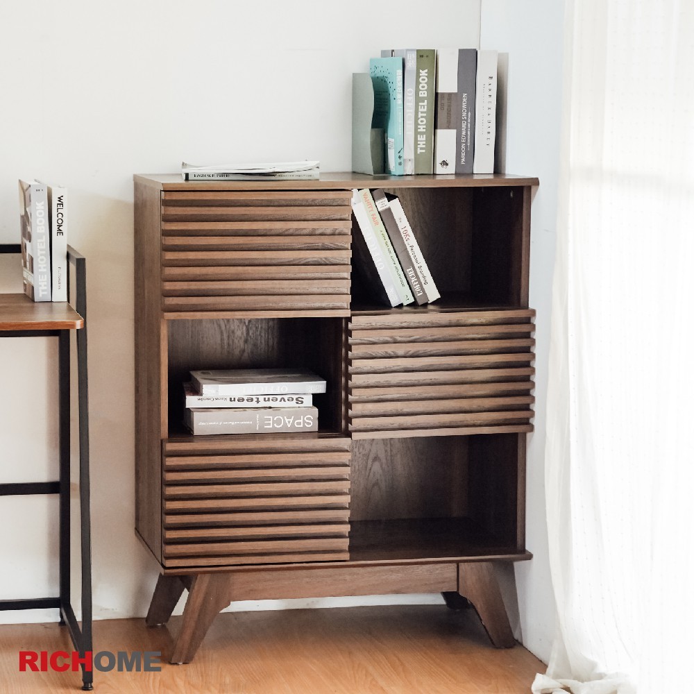 RICHOME 福利品 DR-257 克里斯三門櫃 書櫃 收納櫃 置物櫃 展示櫃 電視櫃 視聽櫃 玄關櫃 開放式 公文櫃 | 蝦皮購物