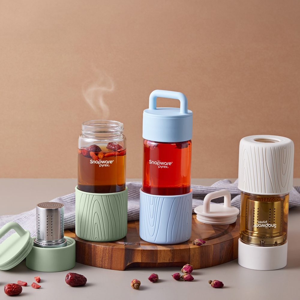 【康寧 Snapware】晶透手提茶隔耐熱玻璃水瓶480ml | 蝦皮購物
