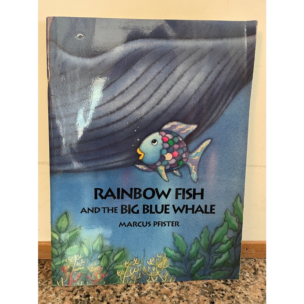 【書展不打烊】二手繪本 rainbow fish and the big blue whale 英文版大圖彩色繪本 | 蝦皮購物