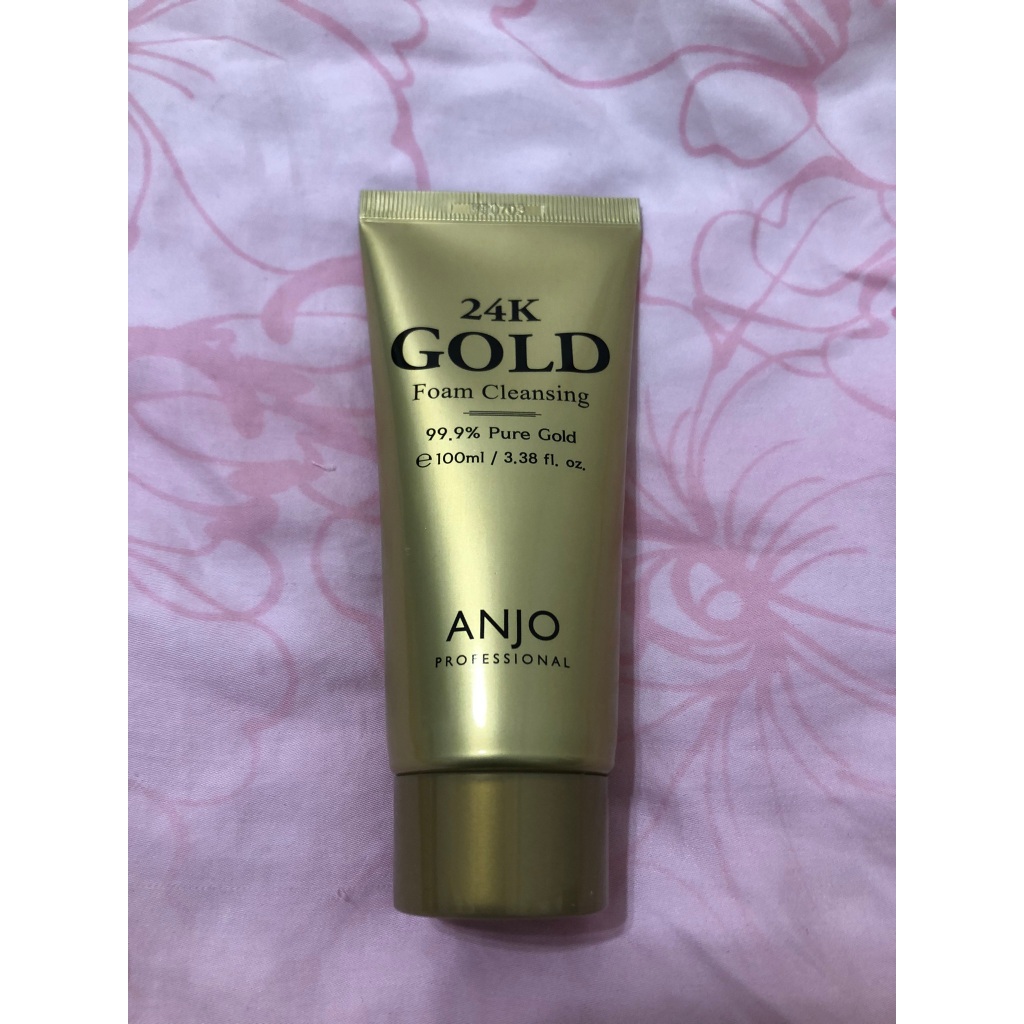 全新 Anjo 24K 黃金 養膚 洗面乳 100ml Foam Cleansing 潔面乳 | 蝦皮購物