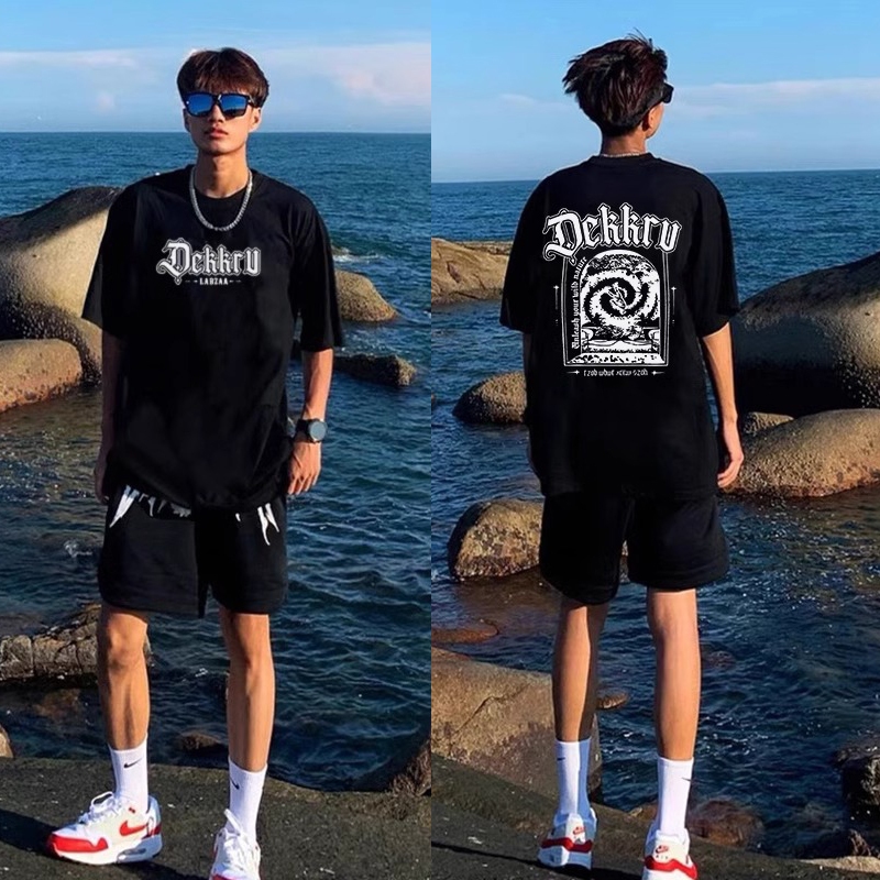 【高雄出貨】260g美式重磅短袖T恤oversize大尺碼寬鬆透氣t恤潮牌100%棉t男嘻哈復古男生衣服t shirt | 蝦皮購物