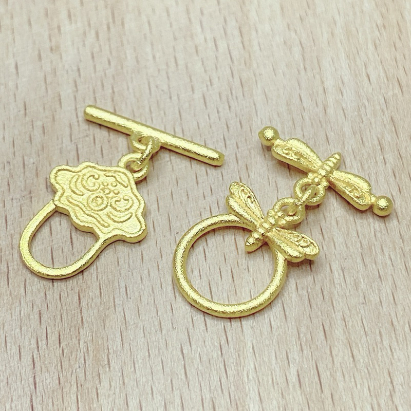 Kana,U crystal 石現 台灣現貨 手作DIY素材/古法金造型/如意/蜻蜓OT扣/18K銅包金高保色配件 | 蝦皮購物