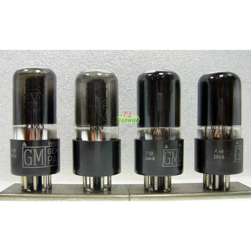 6V6 ︽NO:6680 老美國 GM 6V6 GT 黑管 40年代除氣片 已配對真空管 1標4支 | 蝦皮購物
