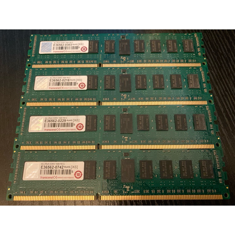 1/26 創見 transcend 伺服器用 DDR3 1600 8G REG ECC雙面 終保極新良品 | 蝦皮購物