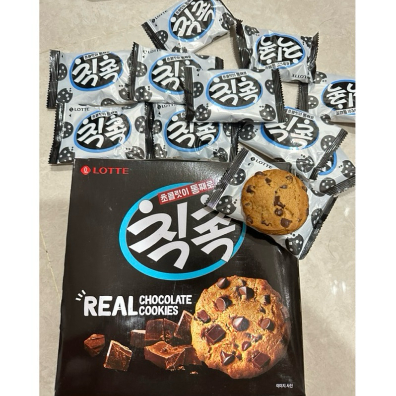 超低價 韓國🇰🇷LOTTE 樂天 Chic Choc巧克力豆餅乾🍪168g 巧克力豆餅乾 巧克力軟餅乾 巧克力曲奇 | 蝦皮購物