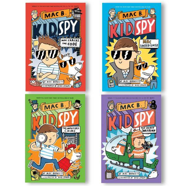 Mac B., Kid Spy 1-4 Box Set (4冊合售)/特務男孩 Mac B. 偵探合輯 贈限量海報/Mac Barnett ...