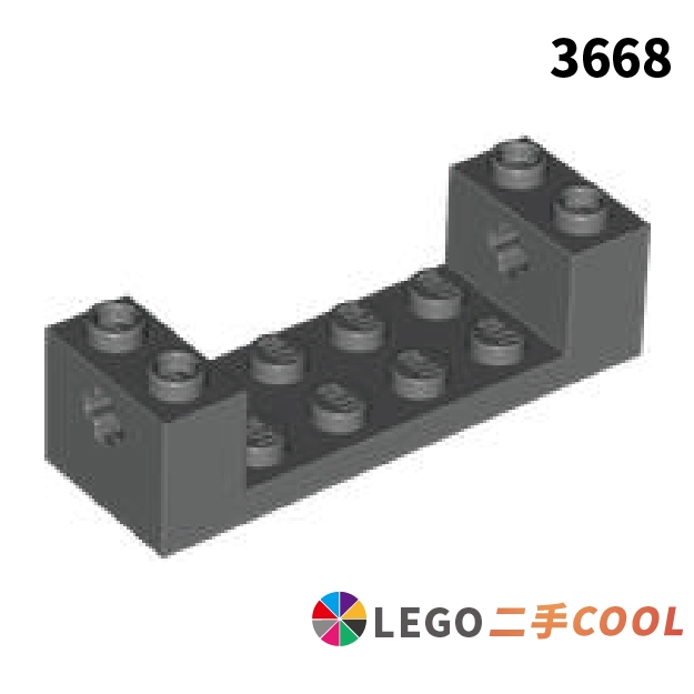 【COOLPON】正版樂高 LEGO【二手】科技 Brick 2x6x1 1/3 輪軸 底座 車軸 3668 深灰 | 蝦皮購物