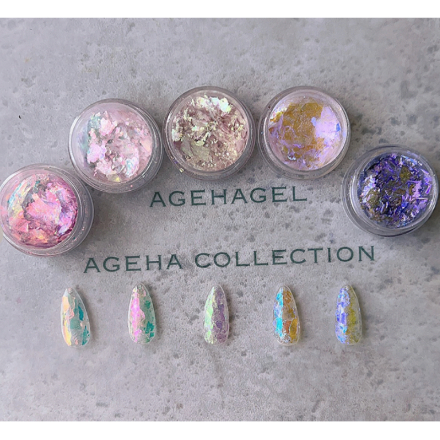現貨 H-12 歐柏粉 ageha gel MIX 極光亮片 日本 美甲素材 水晶片 箔亮片 | 蝦皮購物