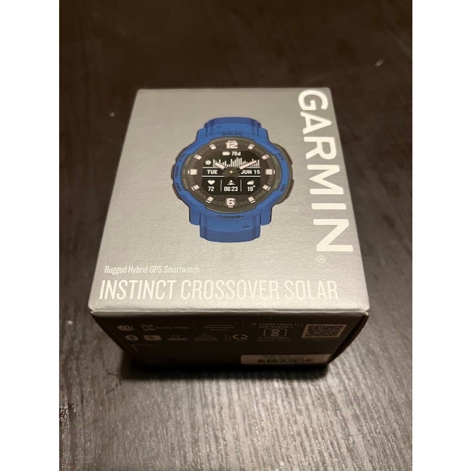 【現貨】GARMIN Instinct Crossover Solar 太陽能複合式GPS指針智慧腕錶 浪潮藍 | 蝦皮購物
