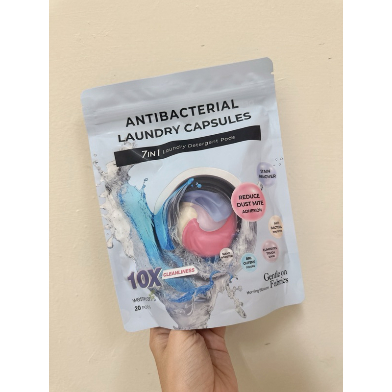 ⭐️「附電子發票」7IN1深層去漬抗菌驅蟎 防蟎抗菌濃縮洗衣膠囊200g 10g*20顆 | 蝦皮購物