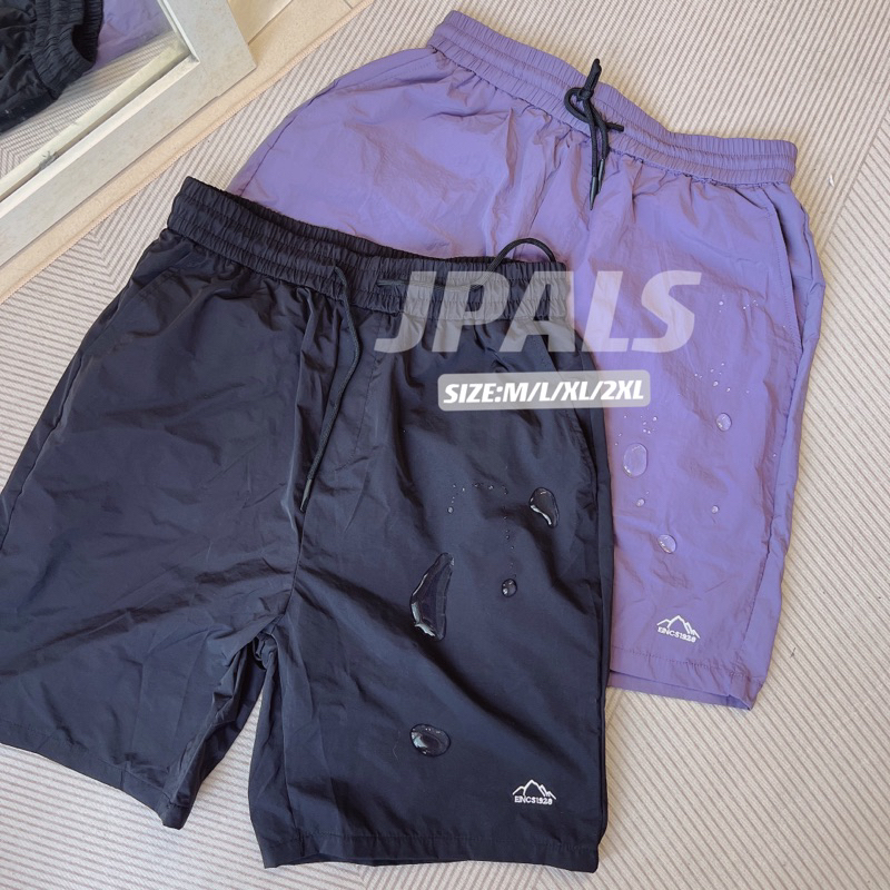 【JPALS 】 現貨秒發 山脈 刺繡LOGO 海灘褲 鬆緊腰圍 抽繩 涼感 速乾 短褲 膝上短褲 沙灘褲 | 蝦皮購物