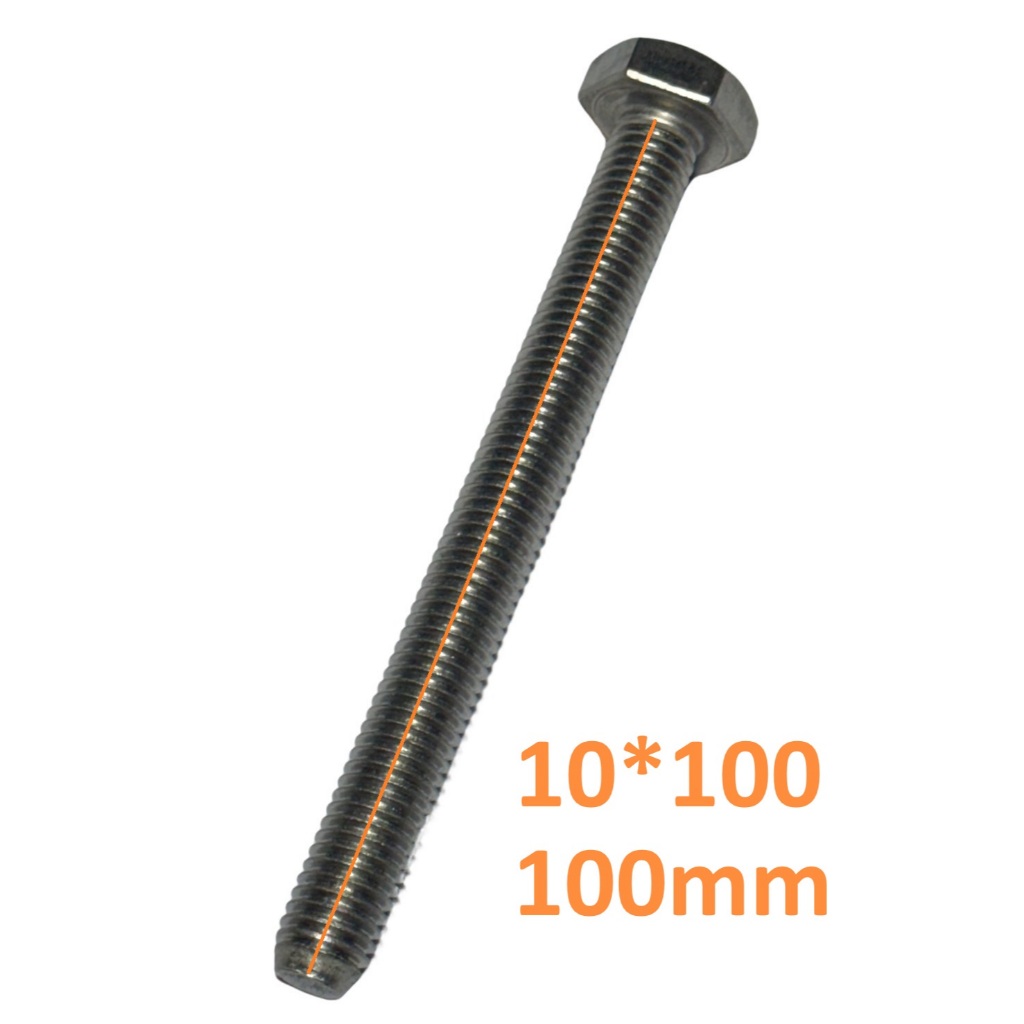 白鐵 不銹鋼 外六角 M10*12~120 白鐵外六角螺絲 牙規1.5 扳扳手17號 一支 | 蝦皮購物