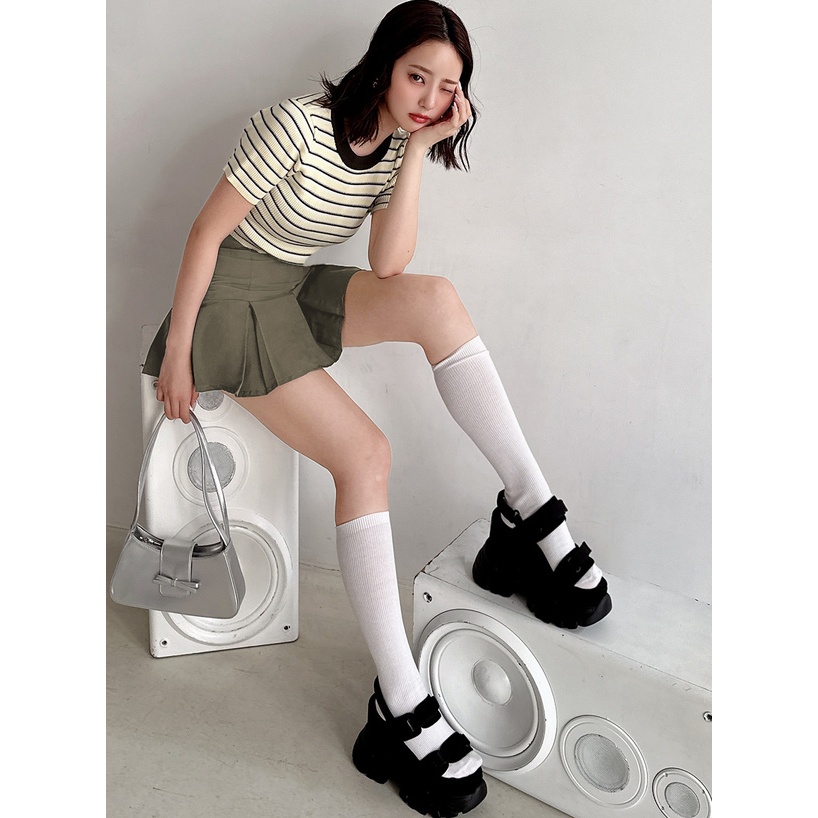 DoReFe | 日本代購 GRL 雙帶 厚底 運動涼鞋 休閒涼鞋 搭配長襪 大長腿 | 蝦皮購物