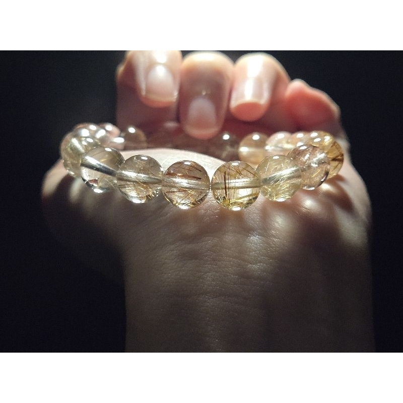 【千宸派】彩髮晶 超透玻璃體 收藏級 超高cp值 10mm | 蝦皮購物