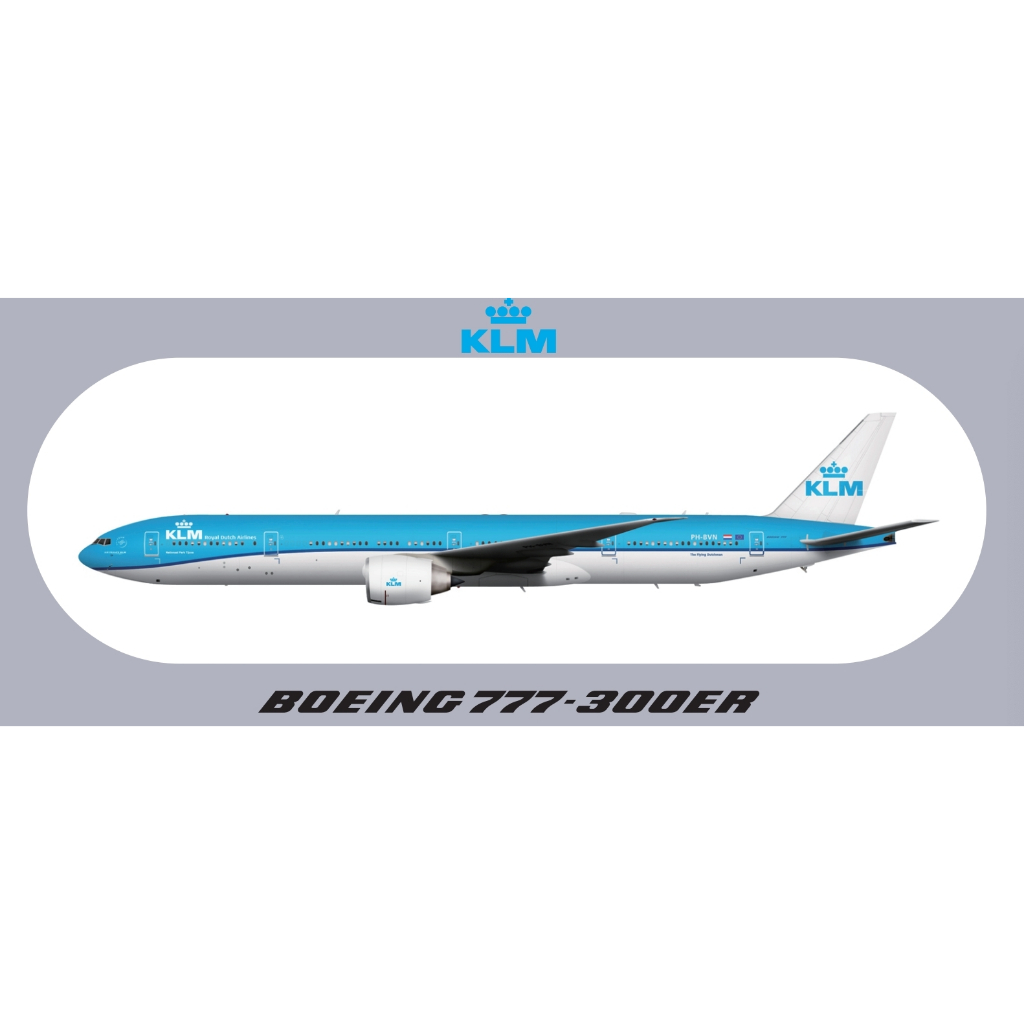 RBF現貨 KLM 777-300ER STICKER 20x8.8cm 貼紙 S-R-77W-KL-NC | 蝦皮購物